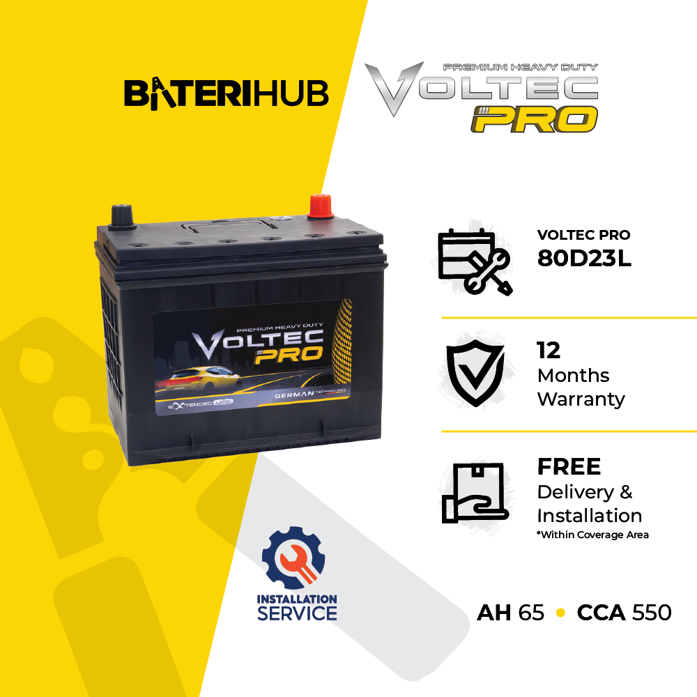 [Installation Provided] Bateri Kereta 80D23L | Voltec PRO | Car Battery Camry Alphard BateriHub ...