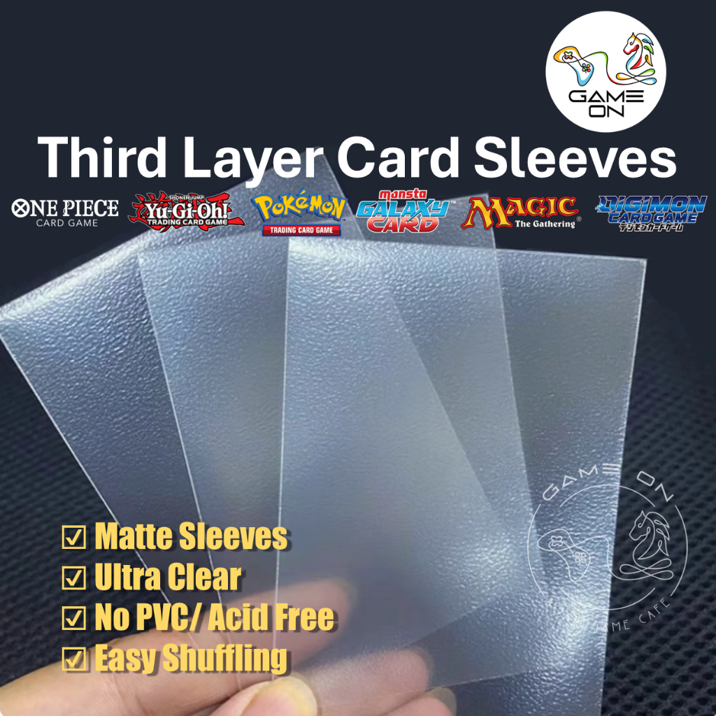Third Layer Matte Card Sleeves 50Pcs Ready Stock Triple Sleeve Clear ...