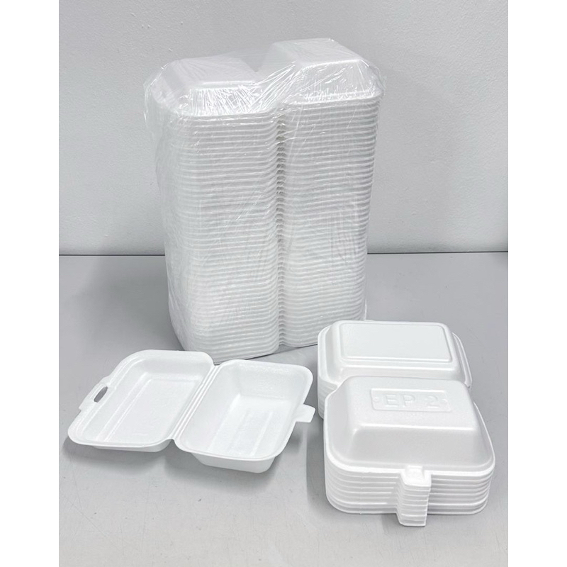 Polystyrene Foam Lunch Box/Rice Box (50 pcs) TA-GE EP2 Foam Food Box ...