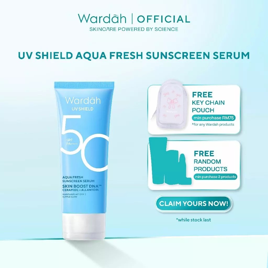 Wardah UV Shield Aqua Fresh Sunscreen Serum SPF 50 PA++++ 30ml ...