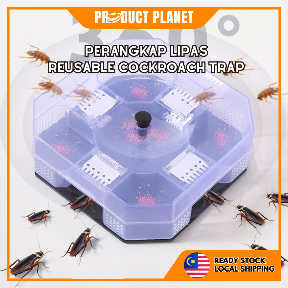 [𝐏𝐏] 4-Door Reusable Cockroach Trap Box - Non-Toxic, Insect/Pests ...