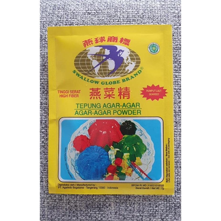 Swallow Globe Brand Agar-agar Plain 7gr (Rumput laut/Seaweed) | Shopee ...