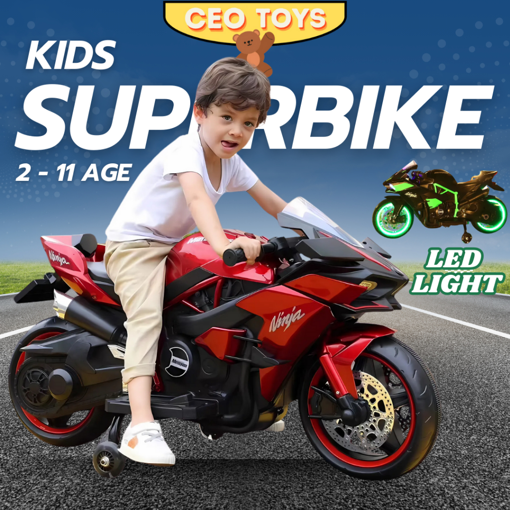 [CEOTOYS] 12V Motor Elektrik Budak Children Ride On Electric Superbike ...