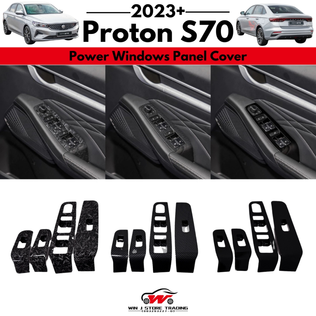 Proton S70 2023-2025+ Forged Carbon Trim&Glossy Black Power Windows ...