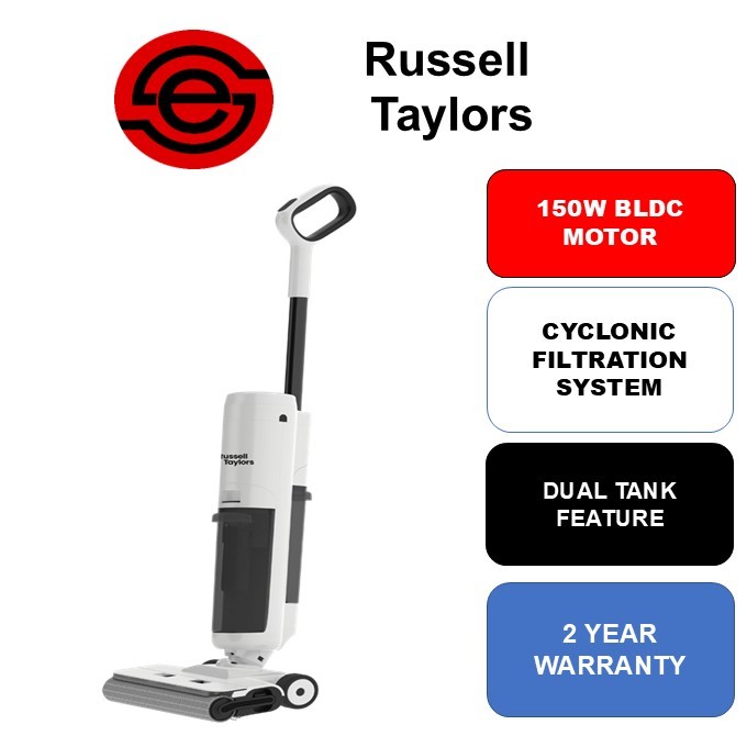 Russell Taylors Dual-Edge Wet Dry Cordless Floor Washer Vacuum Cleaner ...