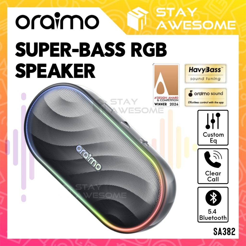 ORAIMO Portable RGB Bluetooth Wireless Bass Speaker Radio With ...