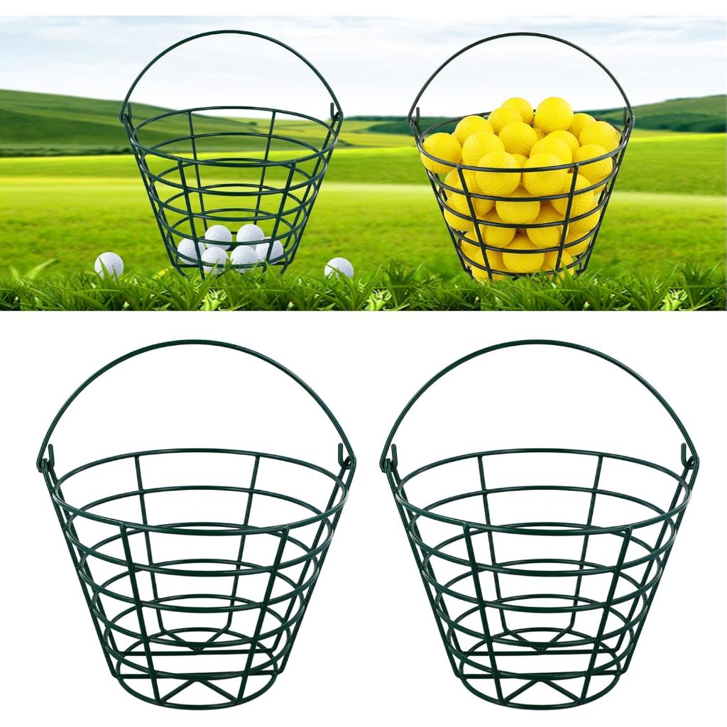 🇲🇾 Crestgolf Stainless Metal Golf Basket Golf Ball Container Ball ...