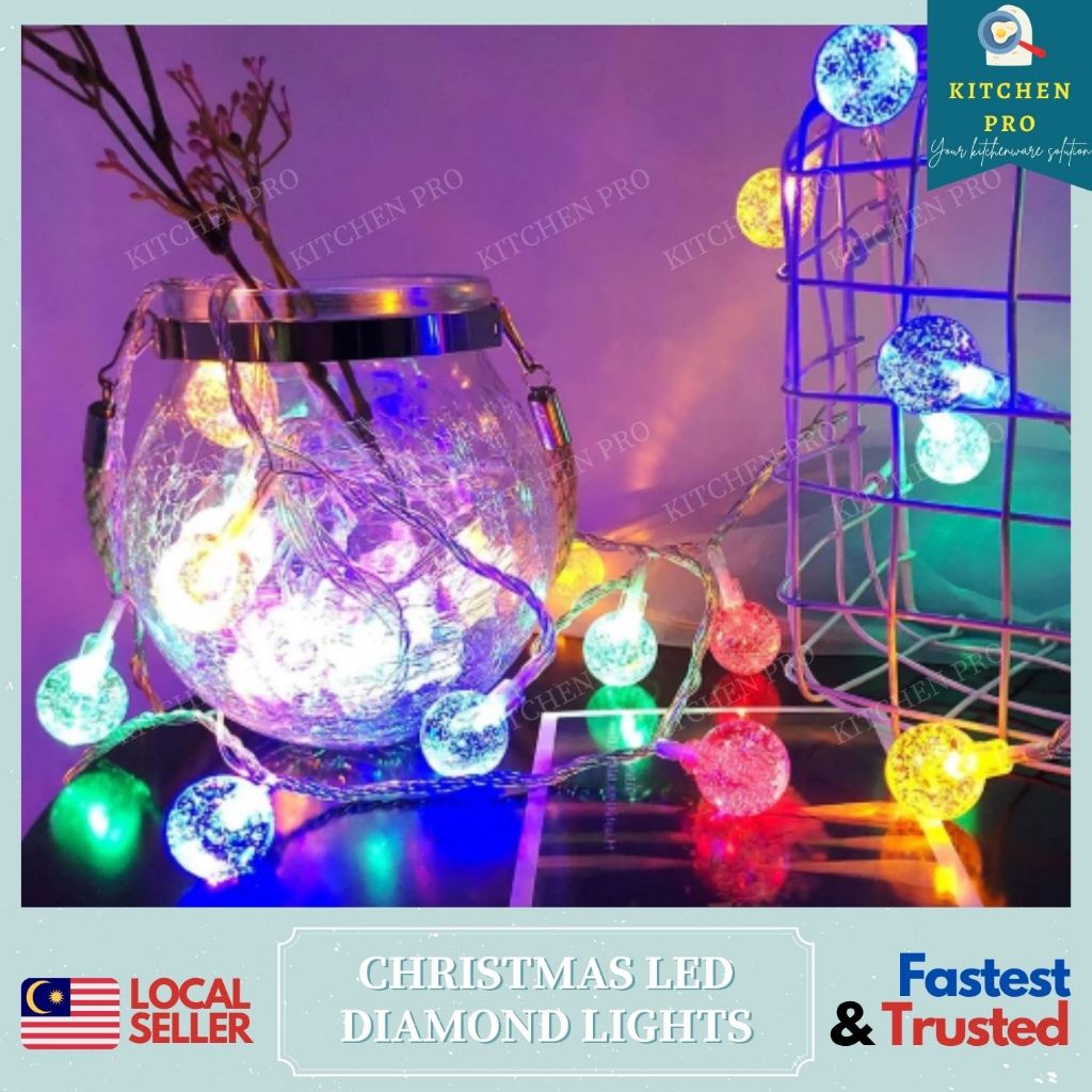𝐊𝐈𝐓𝐂𝐇𝐄𝐍 𝐏𝐑𝐎 | RAYA 100 LED Christmas Lights With Crystal Ball Design ...