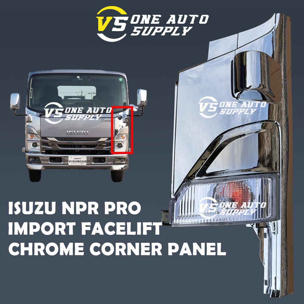 ISUZU NLR NPR PRO 150 NEW FACELIFT IMPORT MODEL CHROME CORNER PANEL ...
