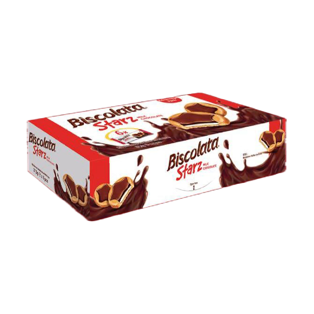 Biscolata Starz Milky Biscuits 37.5g 1 Box - (Pack of 6) (Biskut Bersusu Biscolata Starz 37.5g 1 ...