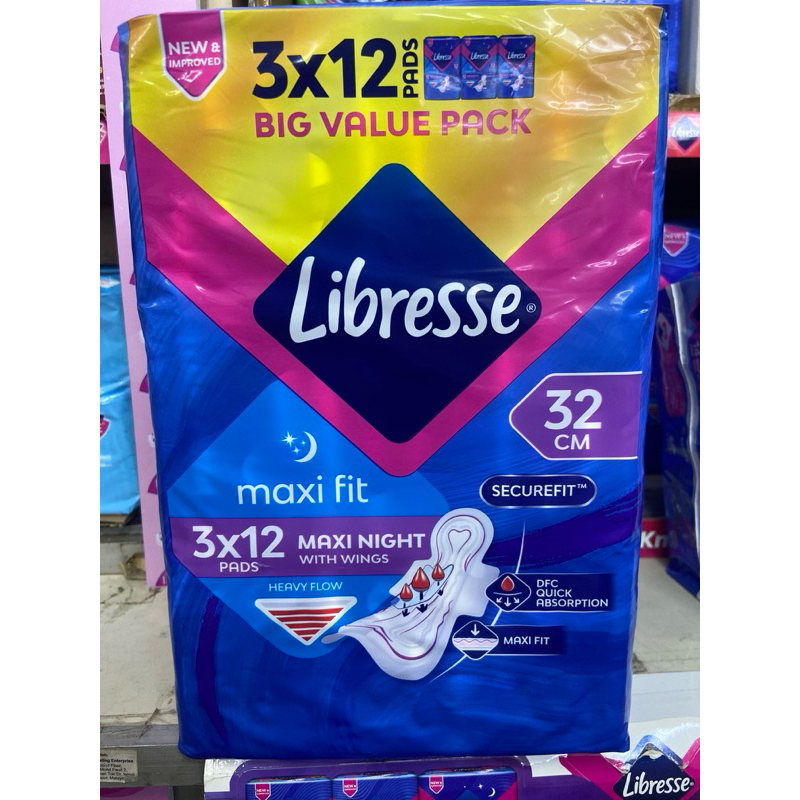 Libresse Maxi Night Wing 32cm 3x12s | Shopee Malaysia