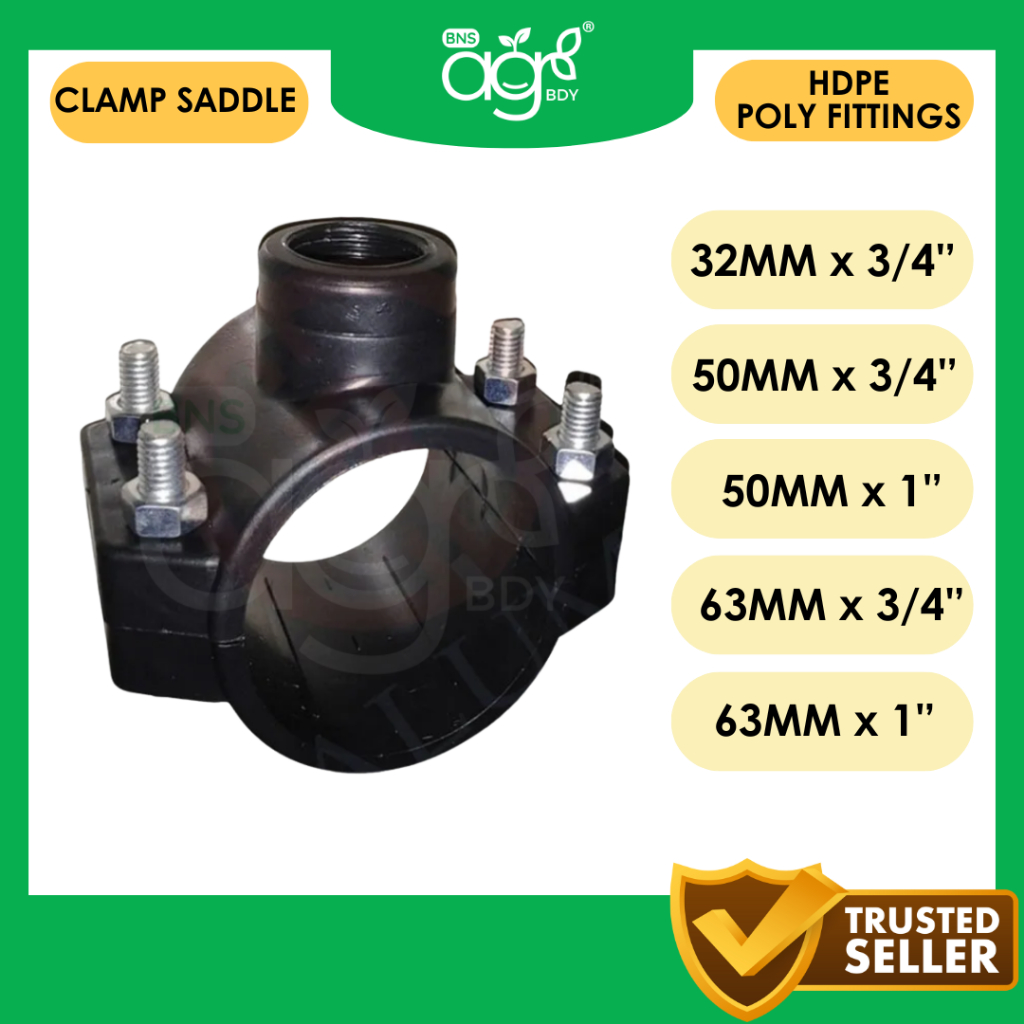 AgroBuddy 32/50/63mm HDPE Poly Fitting Clamp Saddle | Shopee Malaysia