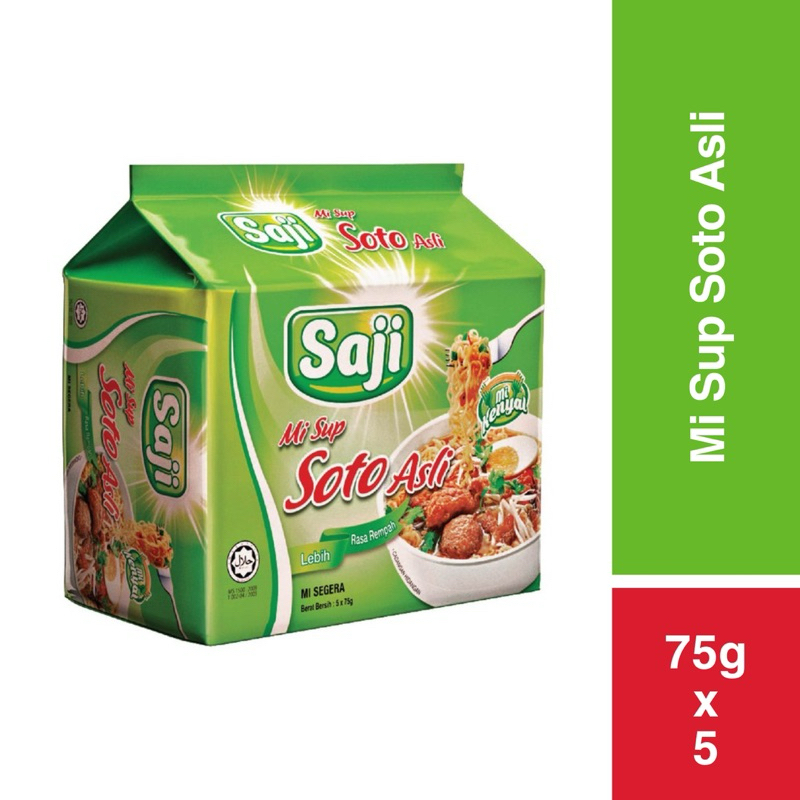 Saji Mi Sup Soto Asli 75g X 5 | Shopee Malaysia