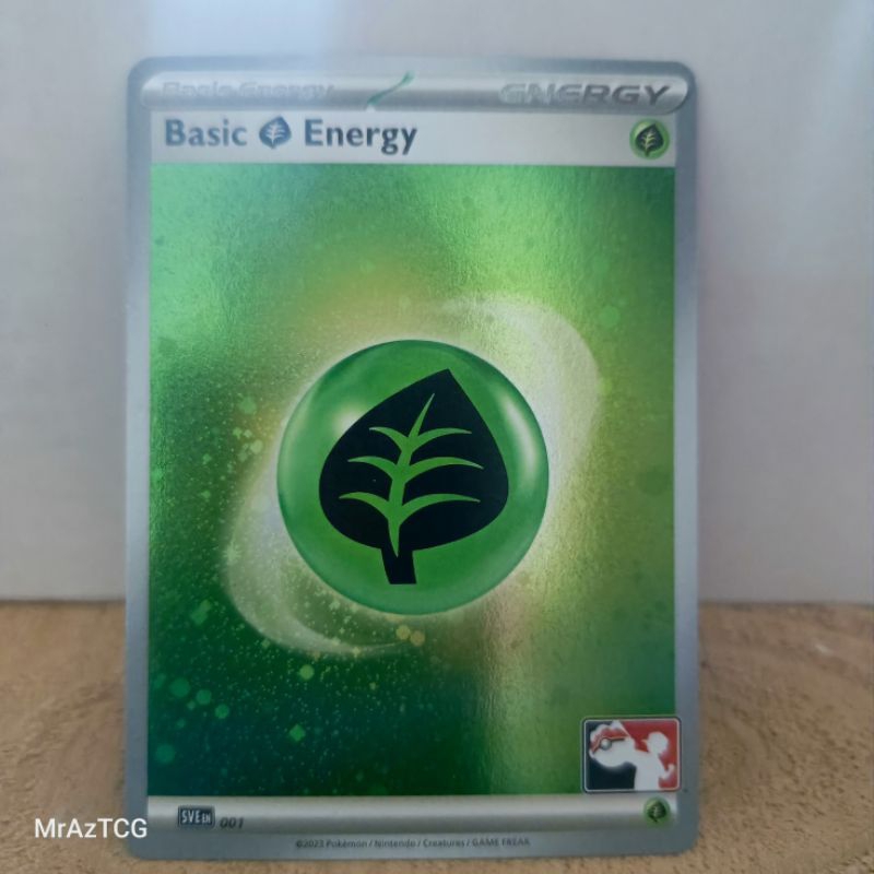 Pokemon - SVE001 - Basic Grass Energy - Cosmos Holo - Prize Pack 5 ...