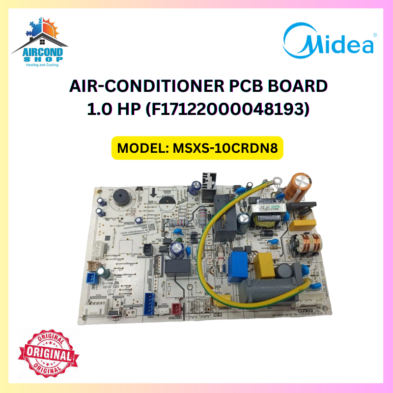 MIDEA AIR-CONDITIONER INDOOR PCB BOARD 1.0HP ORIGINAL 100% MSXS-10CRDN8 ...
