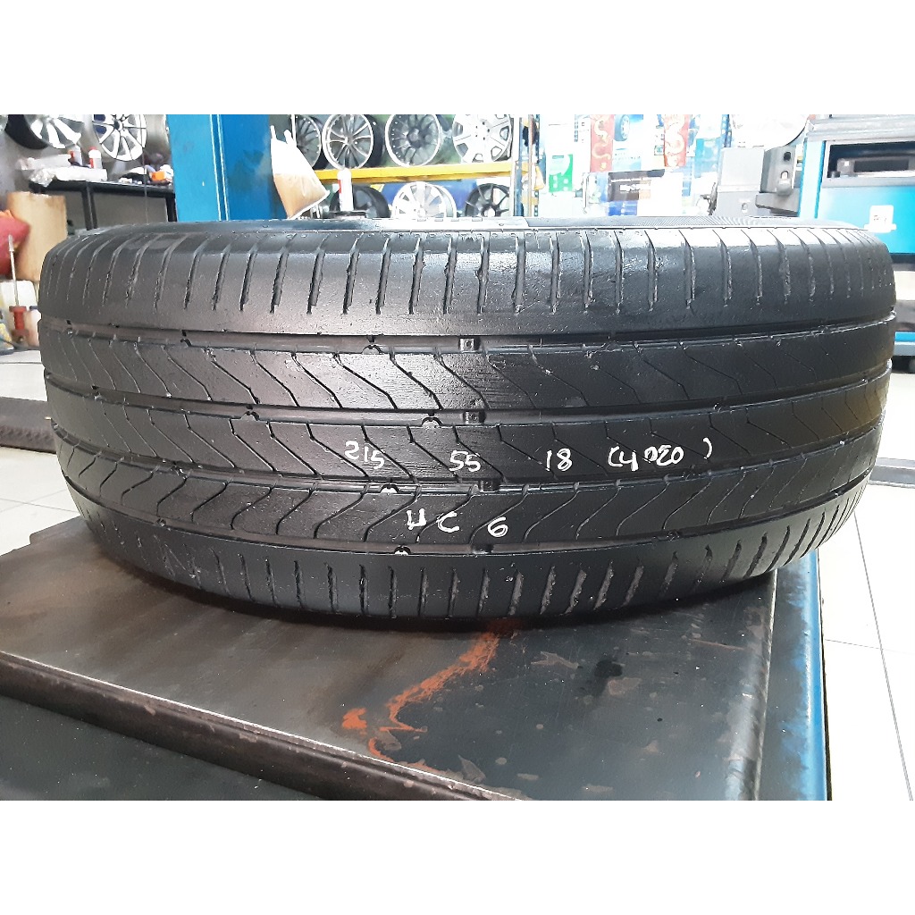 Used Tyre Secondhand Tayar CONTINENTAL UC6 215/55R18 60% Bunga Per 1pc | Shopee Malaysia