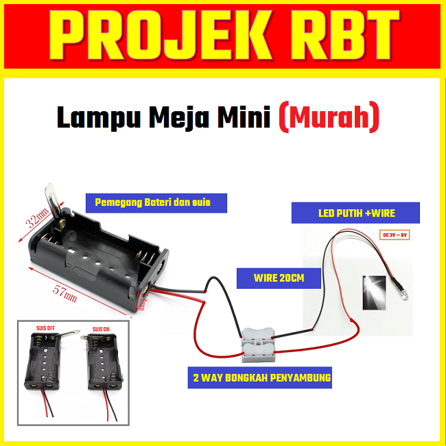 [RBT] Projek RBT Membina Lampu Meja (Murah)||lampu | Shopee Malaysia