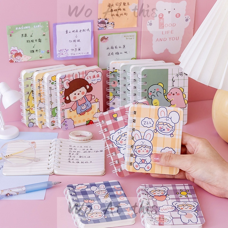 Cute Cartoon Mini Notebook Portable Memo Note Book Notepad Buku Nota ...