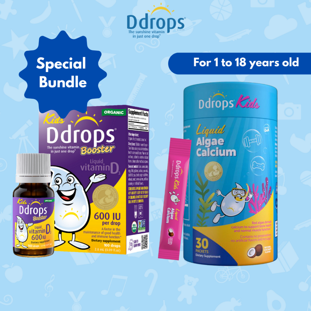 Ddrops Kids Growth Set: Calcium, Magnesium, Zinc & D3 Drops | Shopee ...