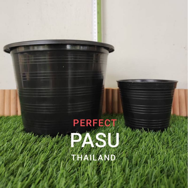 THAILAND BLACK COLOR FLOWER PLANT POT Pasu Hitam Thailand 5 PCS IN 1 ...