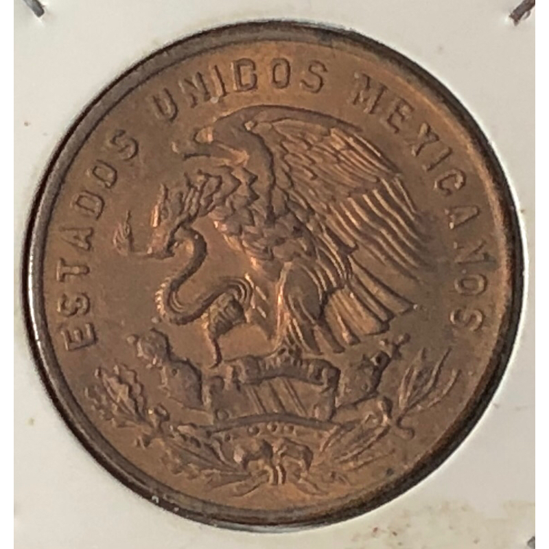 ( Syiling ) 20 Centavos 1966 ( UNC ) Type 2 National Emblem ( Mexico ...