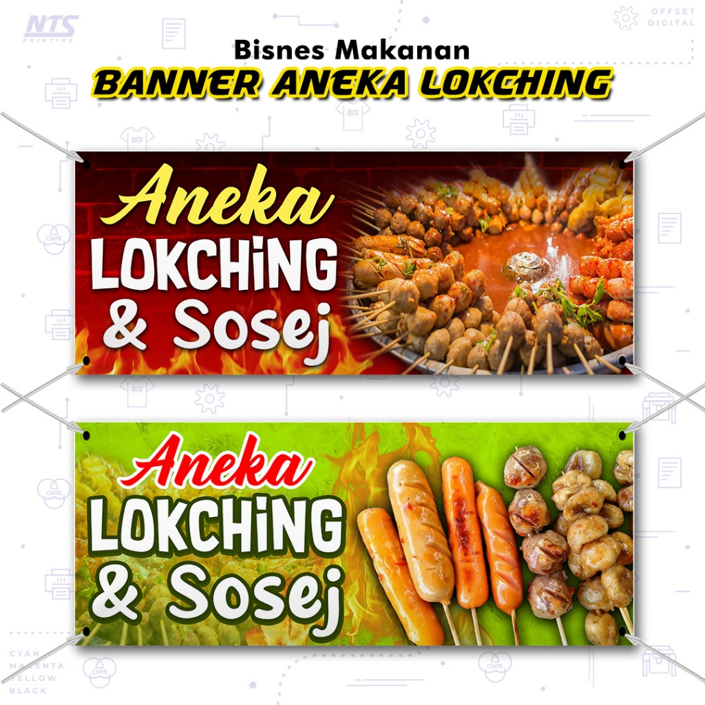 READY DESIGN BANNER LOKCHING - PENIAGA KEDAI / GERAI / MAKANAN / KHEMAH ...