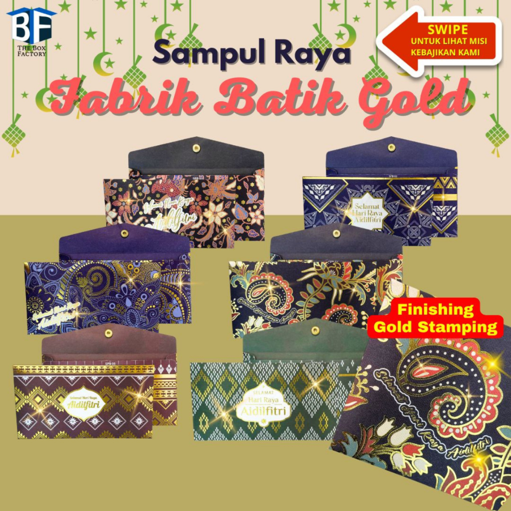 TBF 2025 Sampul Raya Kain Fabrik Batik Gold Wallet Dompet Premium ...