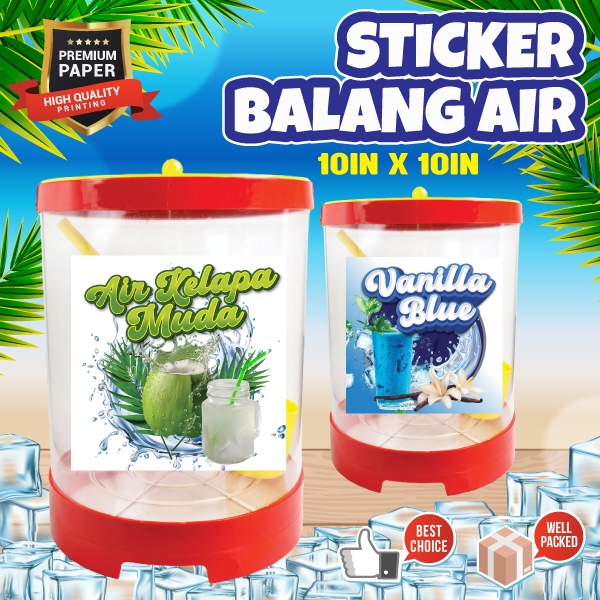 STICKER AIR BALANG | 1 PCS | AIR PASAR MALAM | BAZAR | AIR BUAH | AIR ...