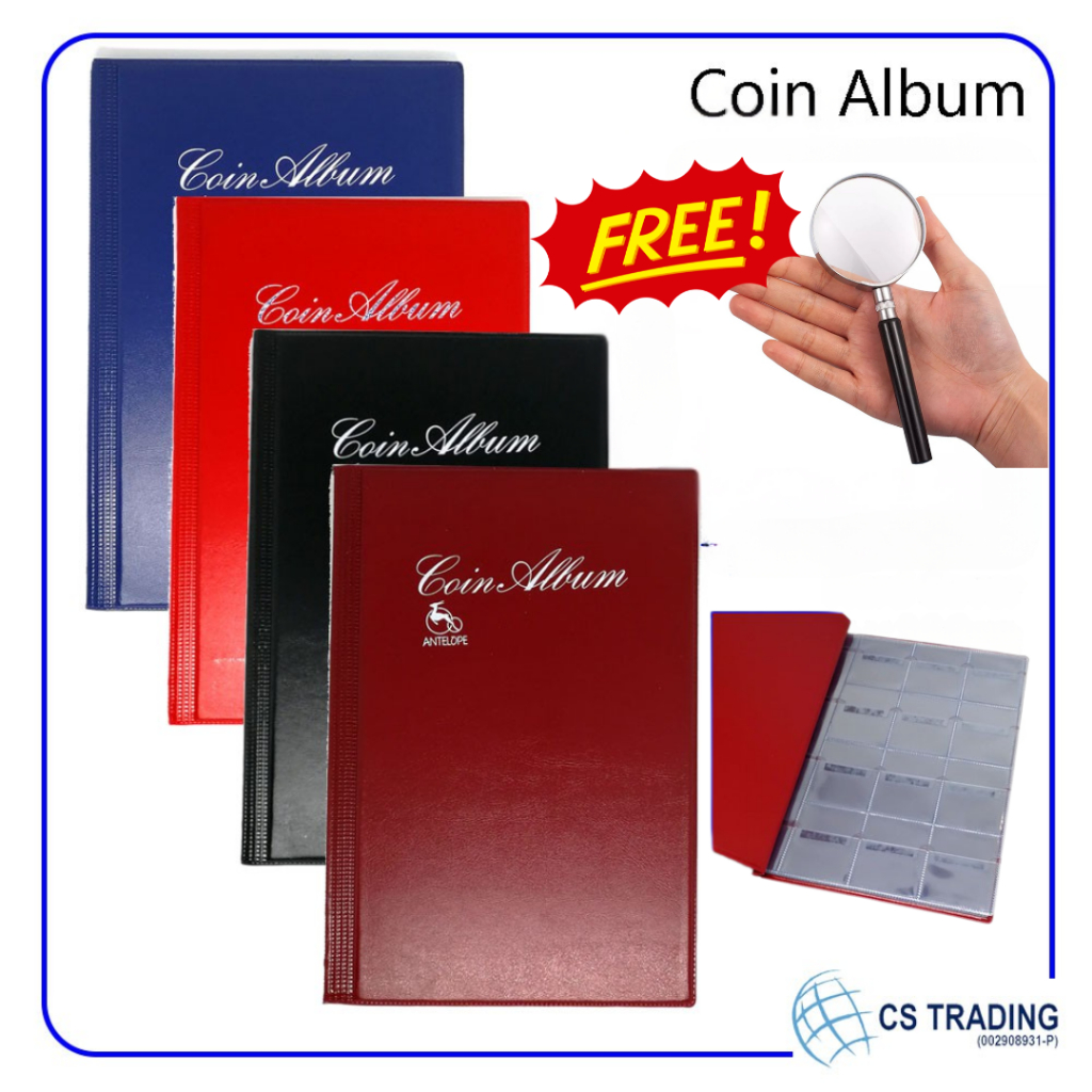 Large Hard Cover Coin Album (72 Pockets) | Shopee Malaysia