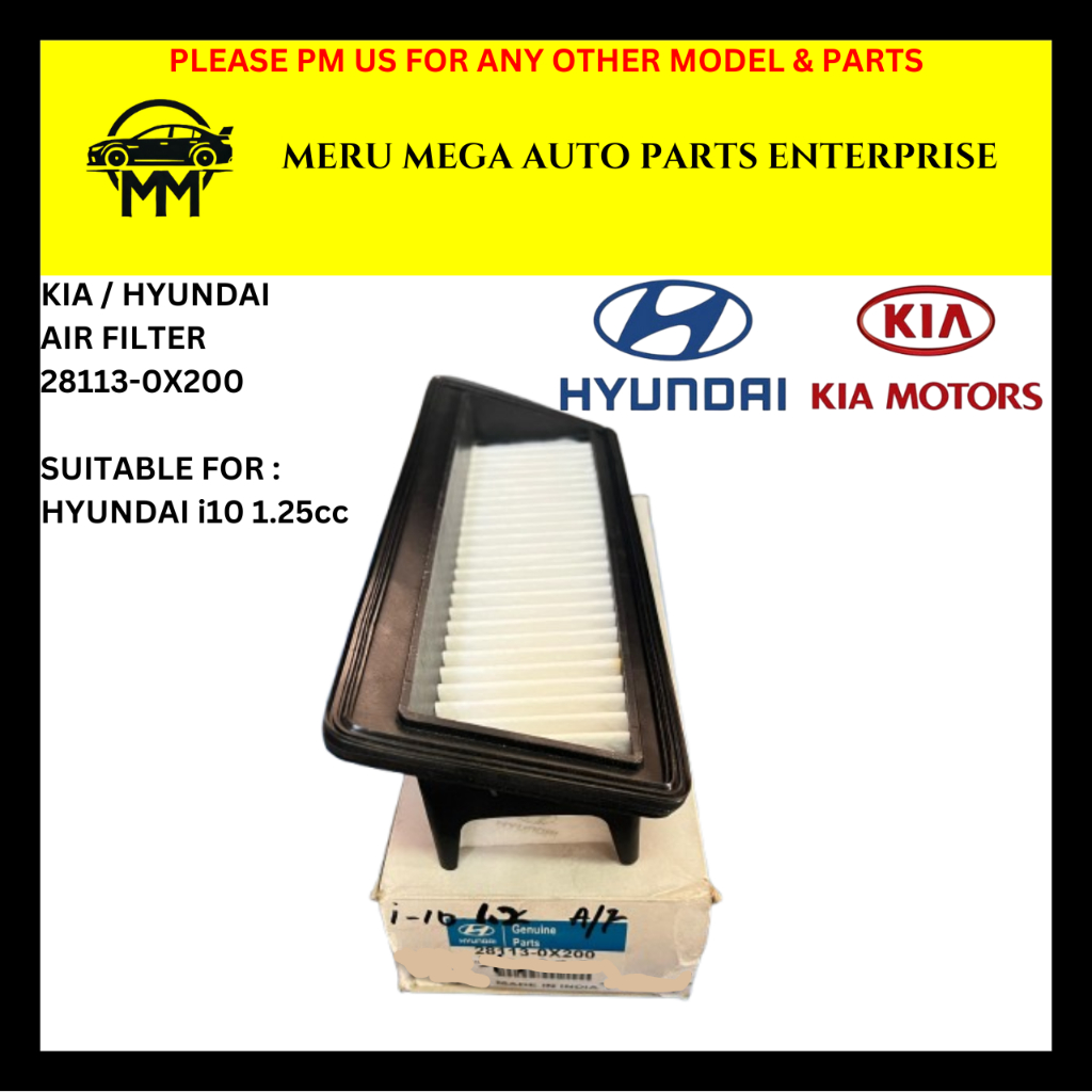 HYUNDAI AIR FILTER 28113-0X200 HYUNDAI i10 1.25cc | Shopee Malaysia