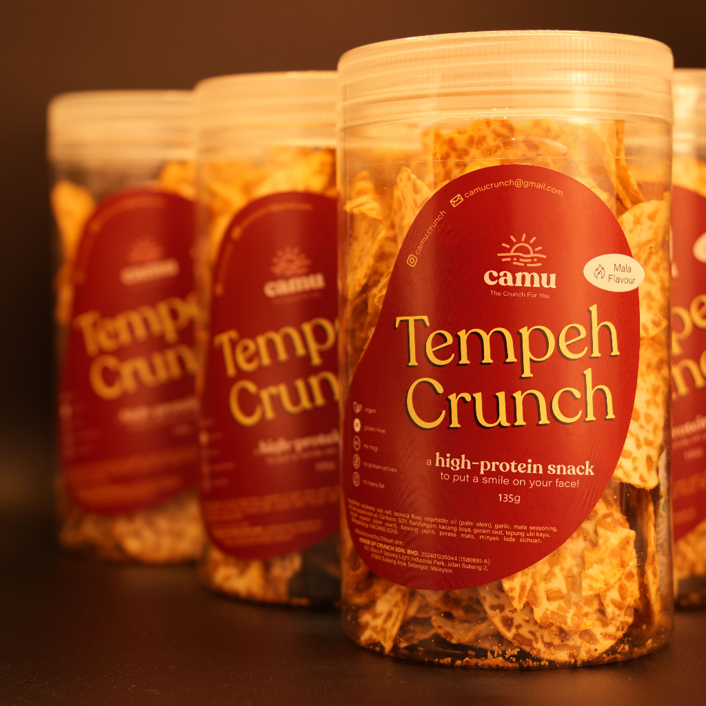🔥Camu Tempeh Crunch Mala – Pedas, Rangup & Sihat | Snek Vegan, Bebas ...
