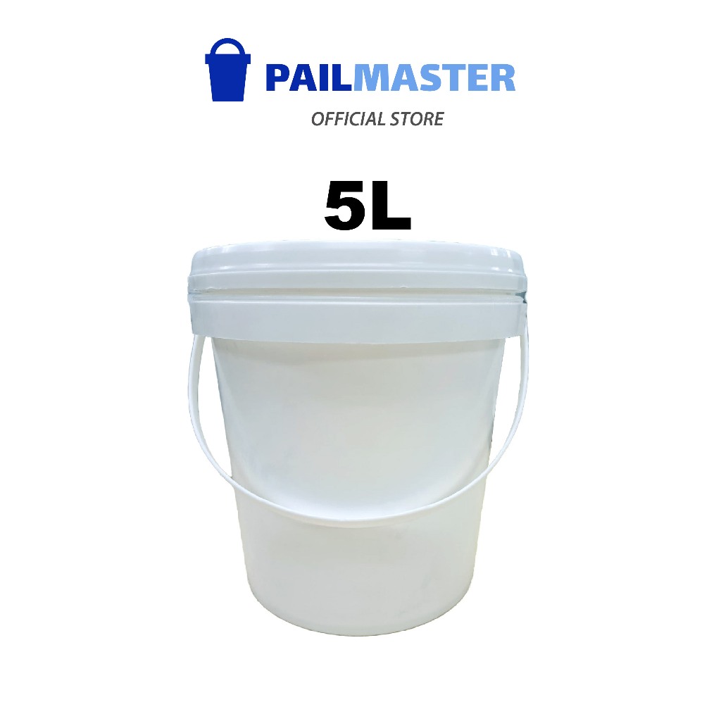 5L New Plastic Pail Bucket Lid Cover, Plastic Industrial Pail, Tong ...