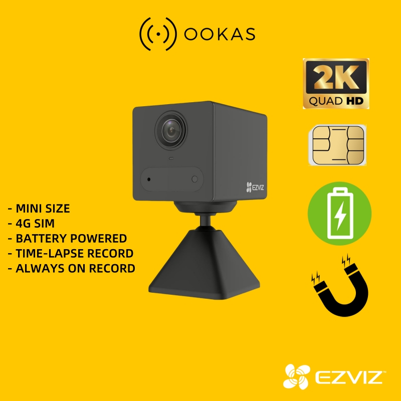 Ezviz CB2 3MP 4G SIM/ CB2 / CB1 Mini Battery Powered Rechargeable ...