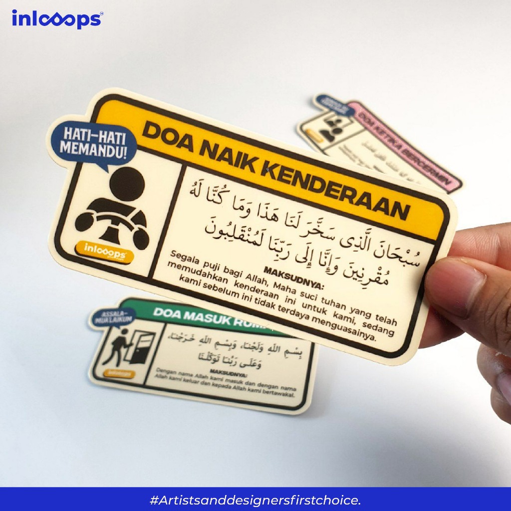 Sticker Doa Harian (Doa Naik Kenderaan) Sticker Kalis Air (Laminated ...