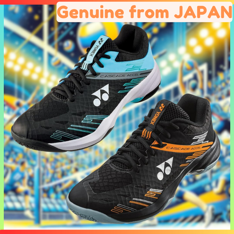 Yonex Power Cushion Cascade Accel Wide Badminton Shoes - Black/Ice Blue ...