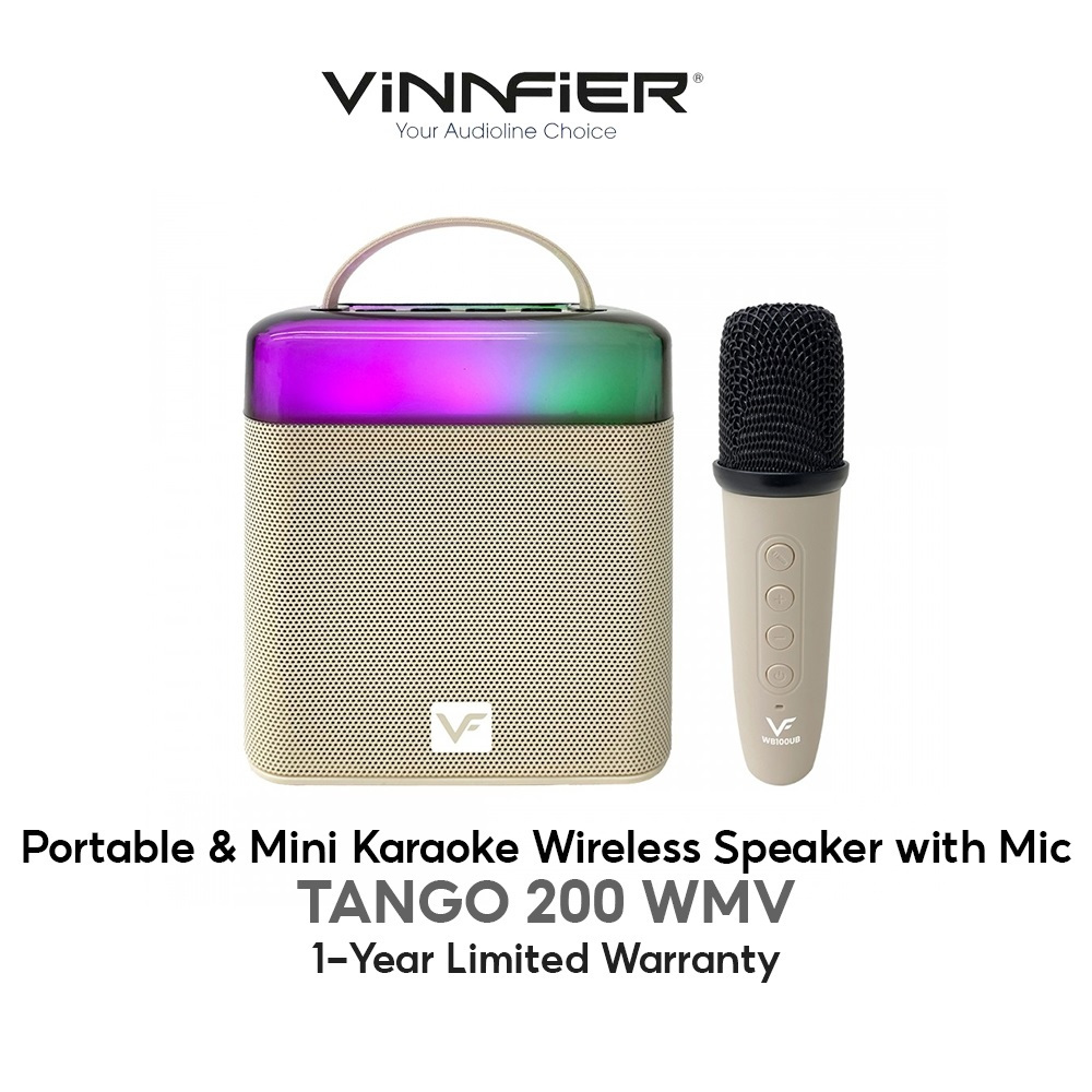 VINNFIER Tango 200 Pro Mini WMV Portable & Mini Karaoke Wireless Speaker With Mic | Shopee Malaysia
