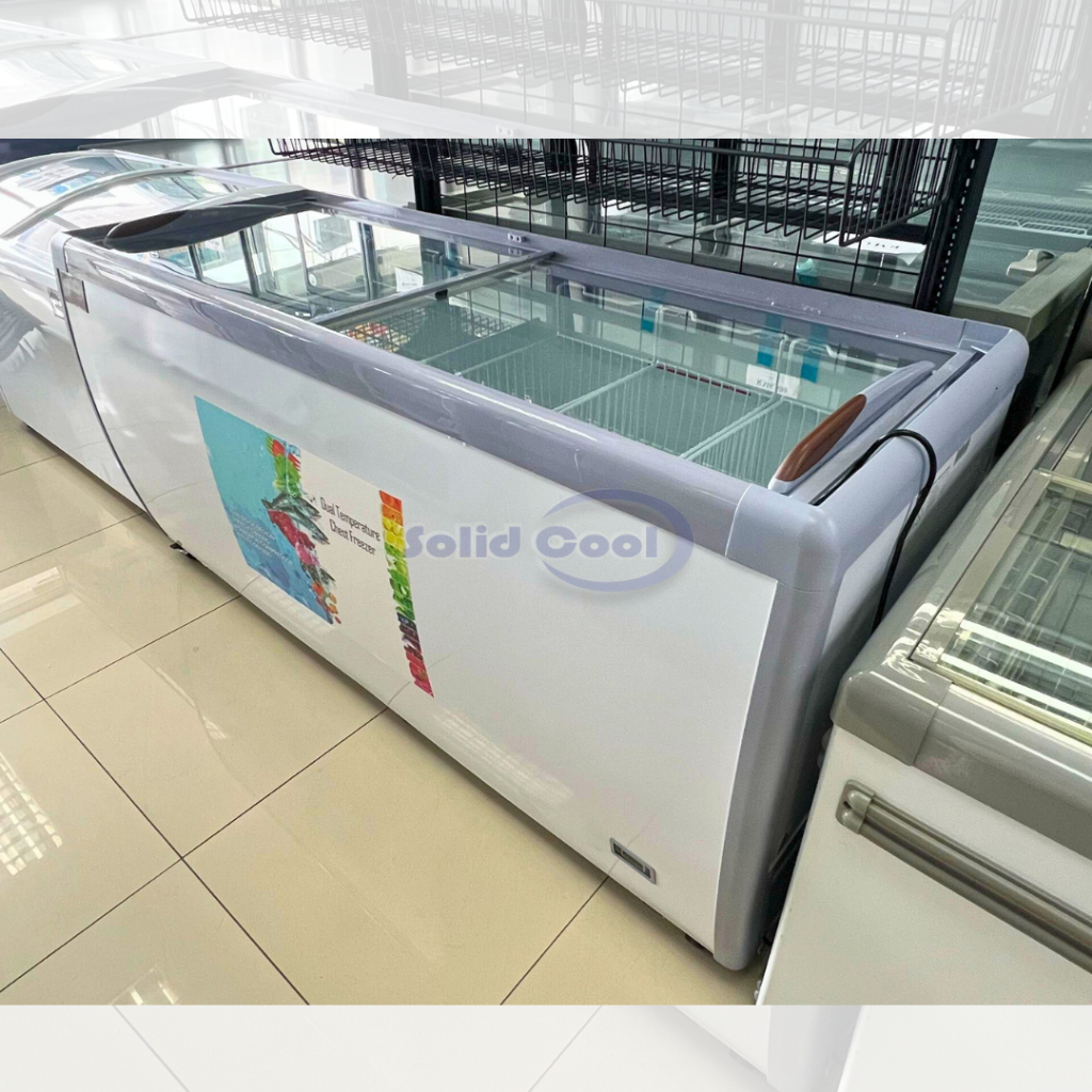 Solid Cool - Chest Freezer Sliding Glass Door 680L Display Frozen Food ...