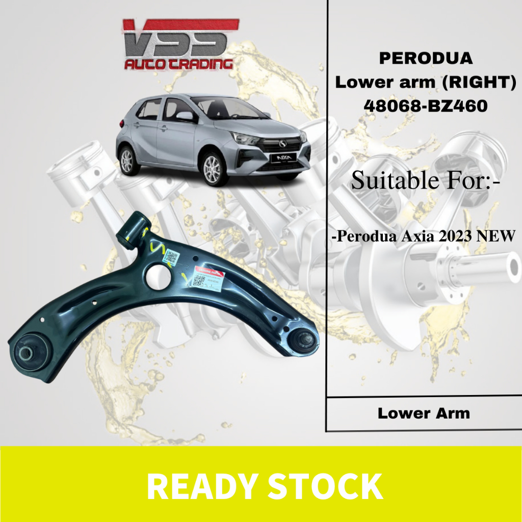 100% ORIGINAL PERODUA FRONT LOWER ARM WITH BUSH /AXIA NEW (D74A)(2023 ...