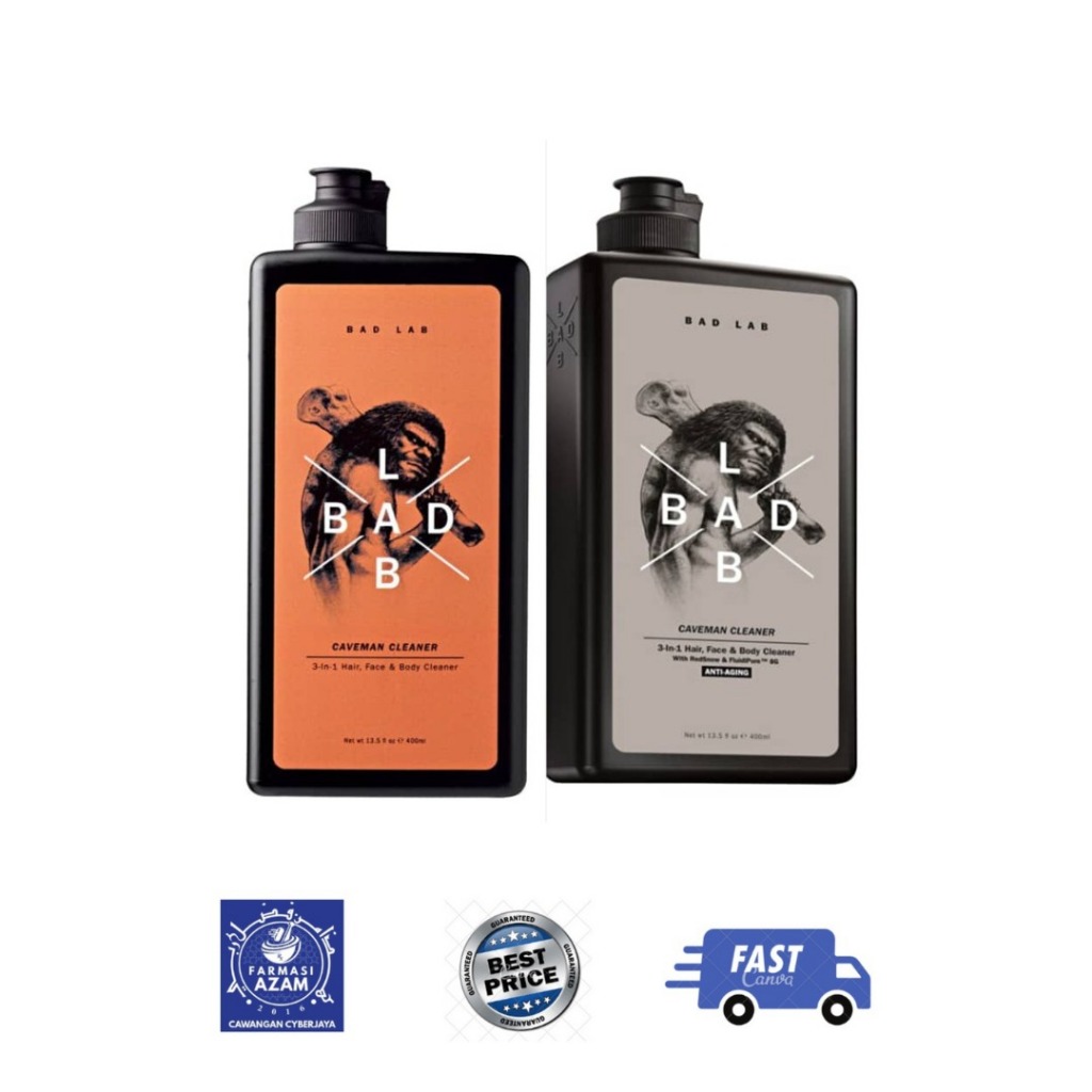 BAD LAB 3 IN 1 HAIR, FACE, BODY CLEANER 400ML (CLASSIC & ANTI-AGING ...