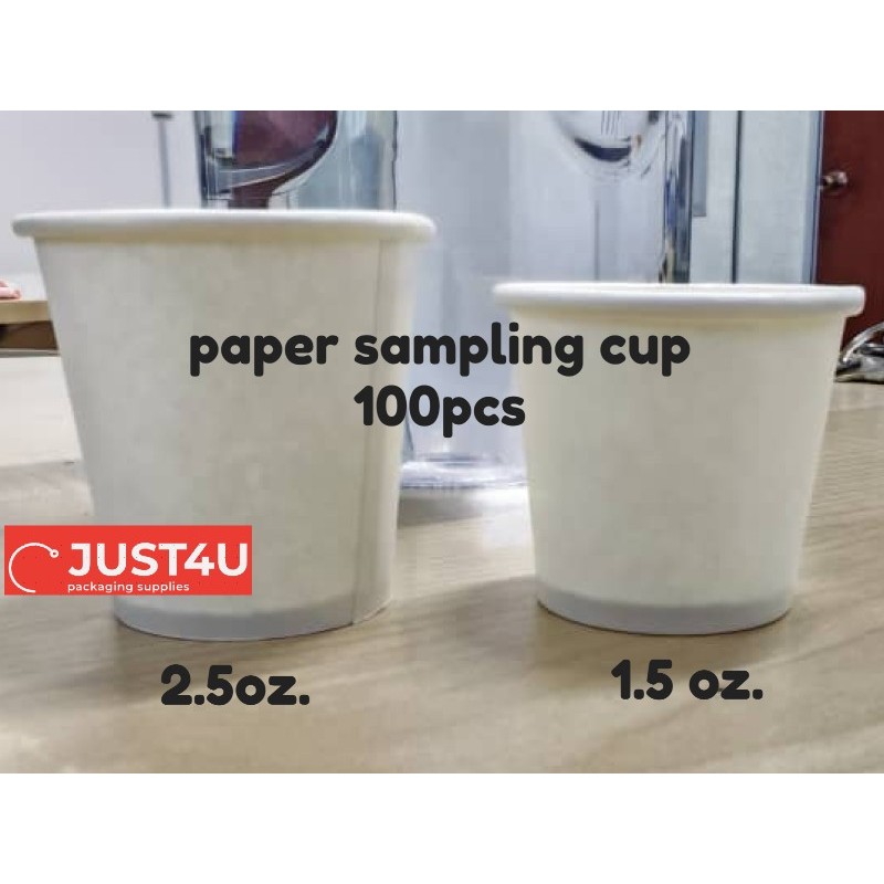 [100 pcs] 2.5 oz. Disposable Paper Sampling Cup/ One Time Sampling Cup ...