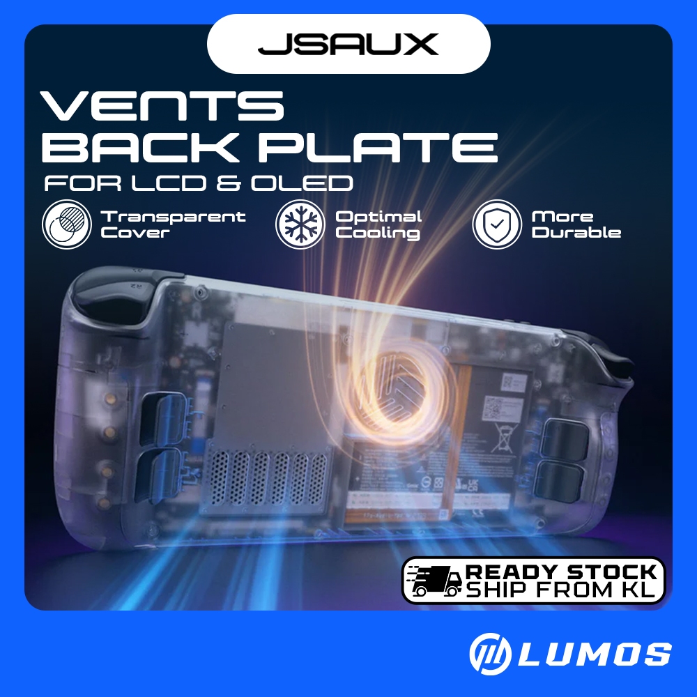 JSAUX PC0106D Transparent Back Plate V2 upgraded for Steam Deck LCD ...