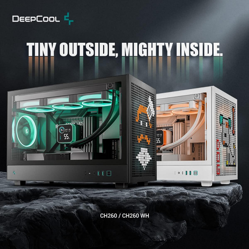 # DeepCool CH260 - High Airflow mATX T.G PC Case # [ BLACK / WHITE ] | Shopee Malaysia