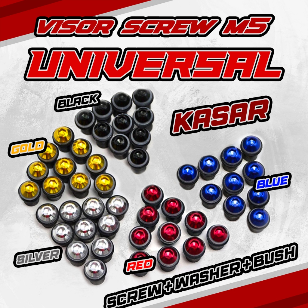 10PCS M5 MOTOR VISOR SCREW ALLOY FAIRING WINDSCREEN CAP SKRU UNIVERSAL ...