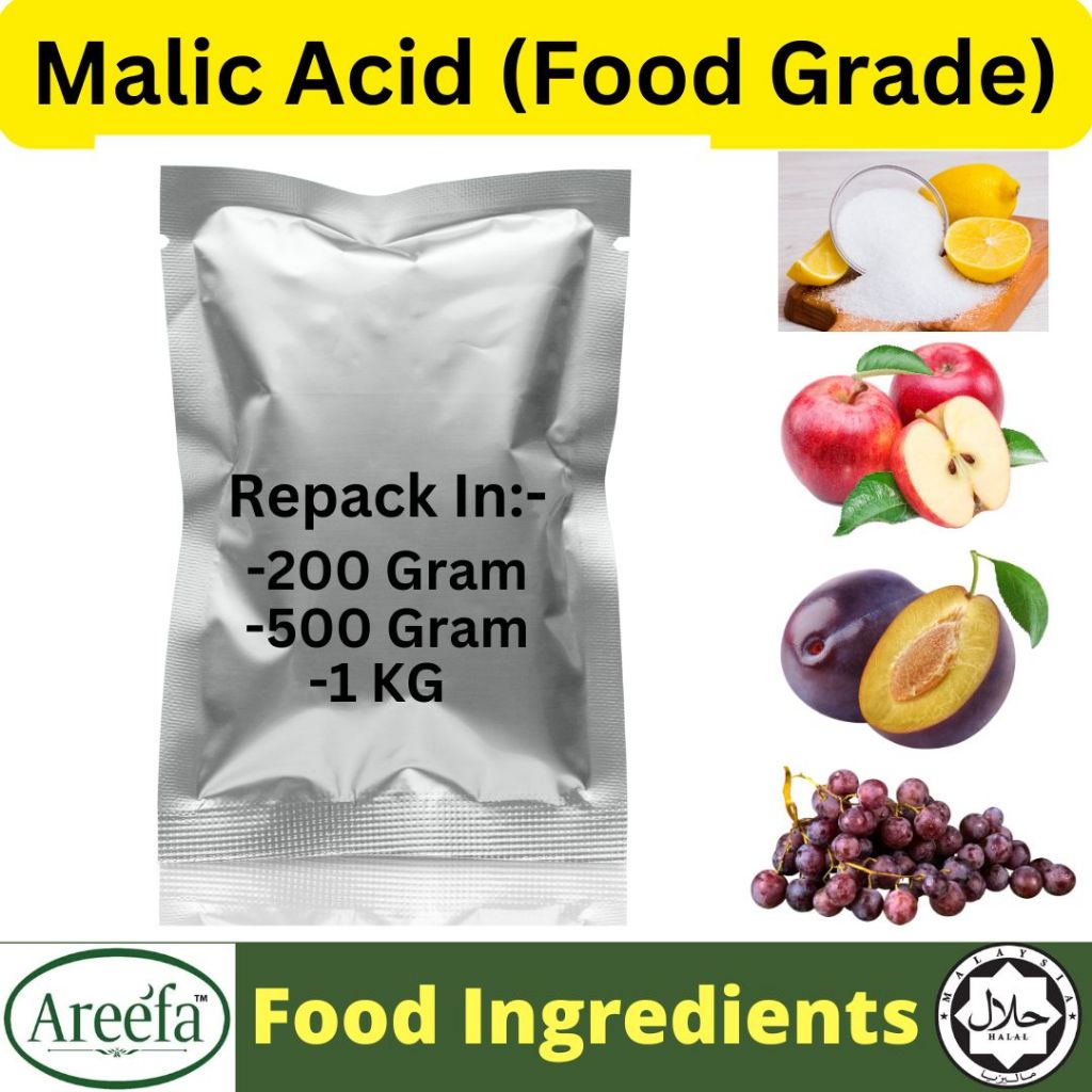 Malic Acid Food Grade - Halal ( 200g, 500g, 1 KG) | Shopee Malaysia