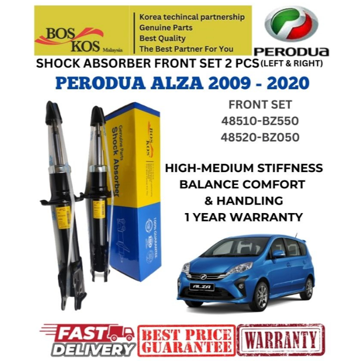 PERODUA ALZA 2009-2020 ABSORBER FRONT SET (LEFT & RIGHT) 48510-BZ550 ...