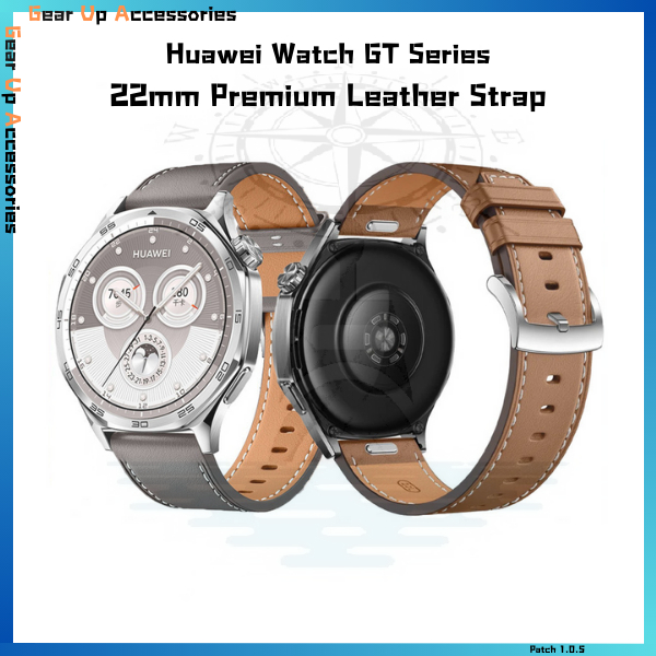 Premium Leather Strap (22mm) For Huawei Watch GT5 Pro | GT5 | GT4 | GT3 ...