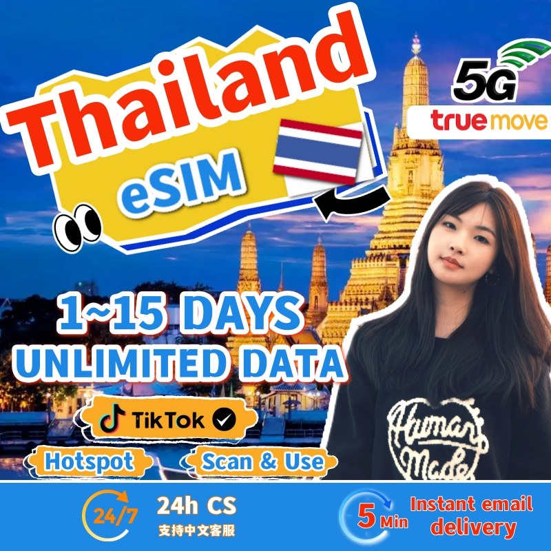Thailand eSIM 1~15day Unlimited Internet 【daily 1GB/3G】泰国 4G/5G Data Roaming Sim Card | Shopee ...