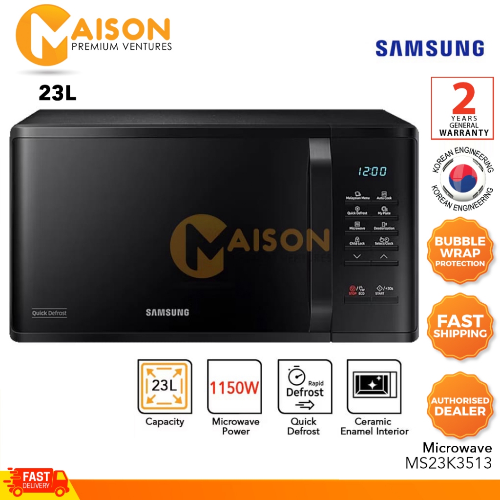 Samsung 23L MicrowaveOven with Basic Function MS23K3513AK (2 Years ...