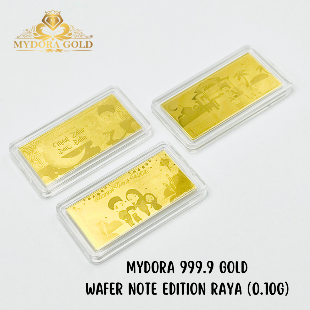 MYDORA 999.9 Gold Wafer Note Edition Raya (0.10g) | Shopee Malaysia