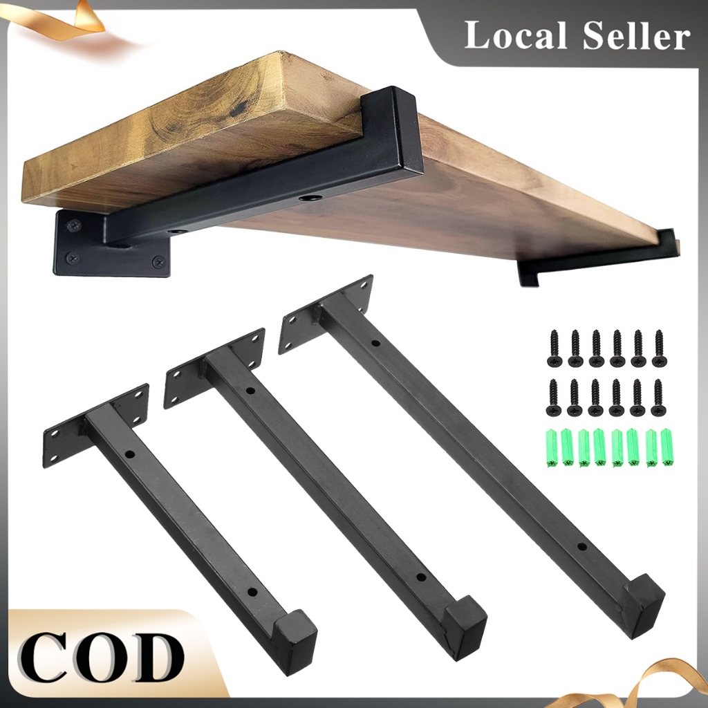 20/25/30CM Heavy Duty Industrial Iron Floating Board Wall Mount Support ...
